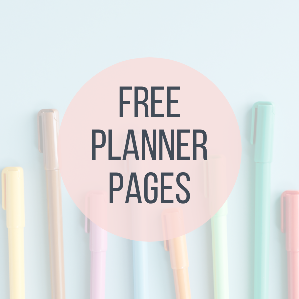 Free Printable Planner Pages