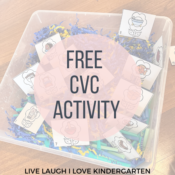 Free CVC Activity for Kindergarten